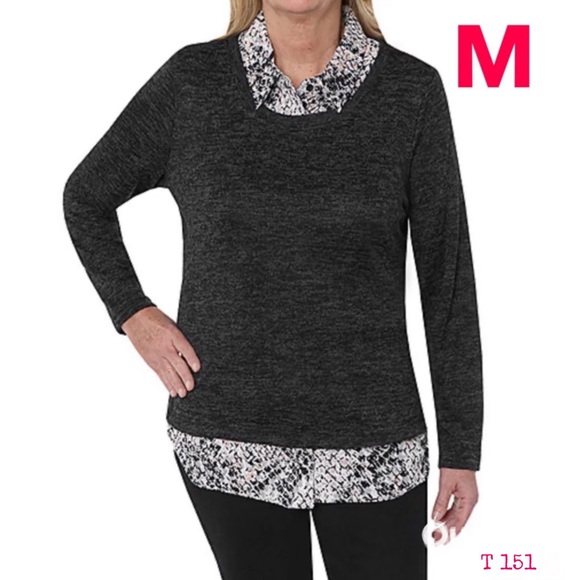 Cathy Daniels | Tops | New Contrast Animal Collar 2 In Tunic Tops ...